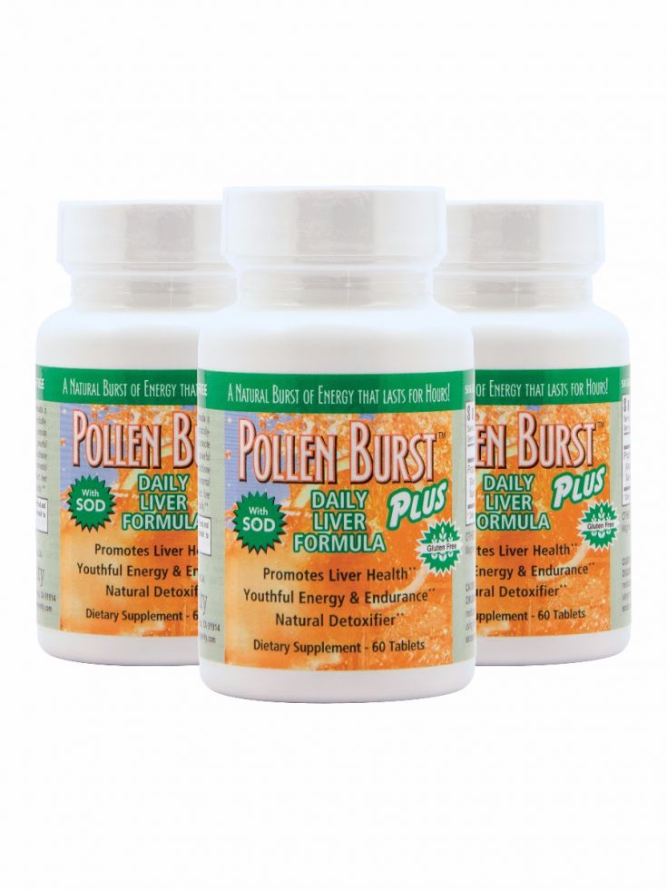 Pollen Burst Plus - Daily Liver Formula - 60 tablets (3 Pack) – Healing ...